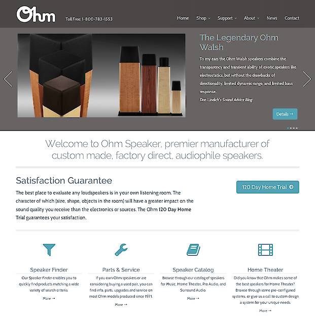 Ohm Speaker Launches New Website | News & Views | Ohm Speakers | Custom ...